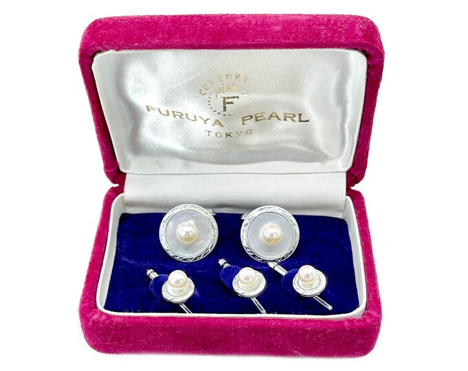 Furuya Pearl Designer Japanese Cultured Akoya Pearl Mother of Pearl Mid ...