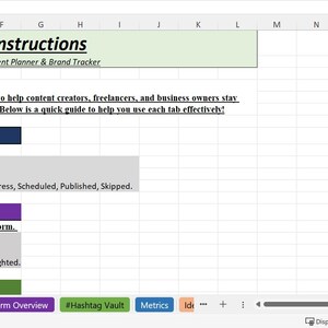 Content Planner & Social Media Tracker | Excel Spreadsheet for Creators ...