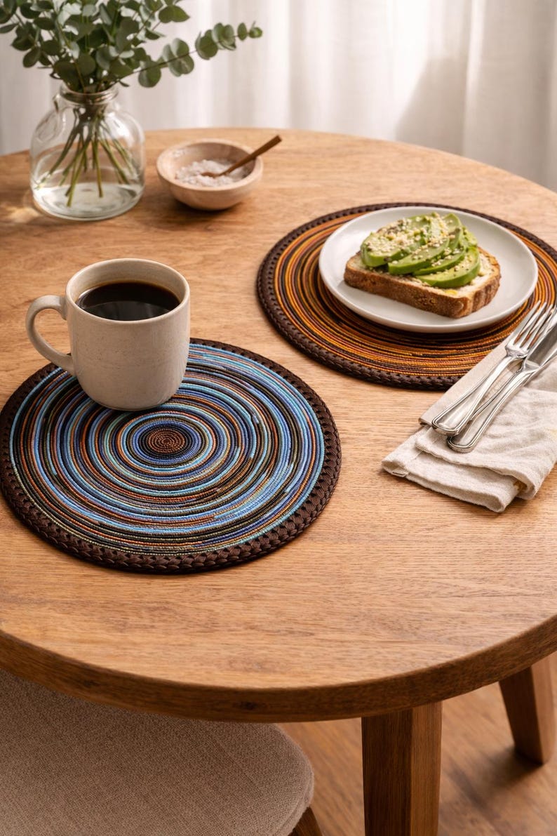 Handmade Kenyan Leather Placemats With Maasai Beads – African Dining ...