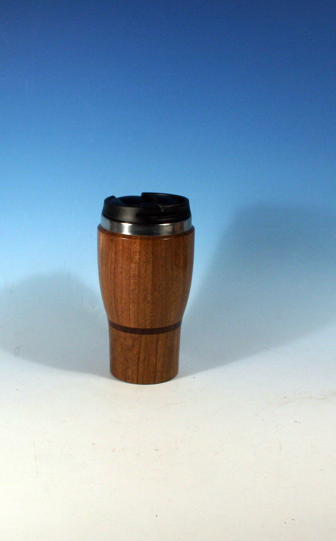 Black Shedua With Katalox Highlight Wooden Travel Mug With Stainless ...