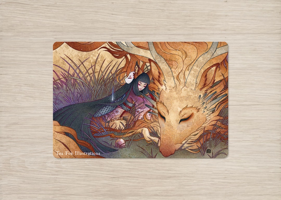 Slumber / Kitsune Fox Yokai Dragon / Japanese Asian Style / - Etsy