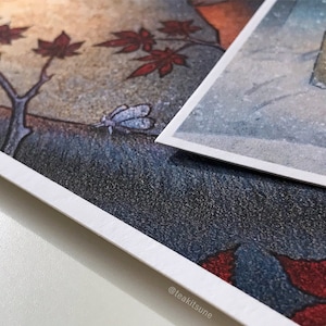 Kitsune Bargain With the Wish Spirit, Japanese Folklore, 5x7 Matte Art ...