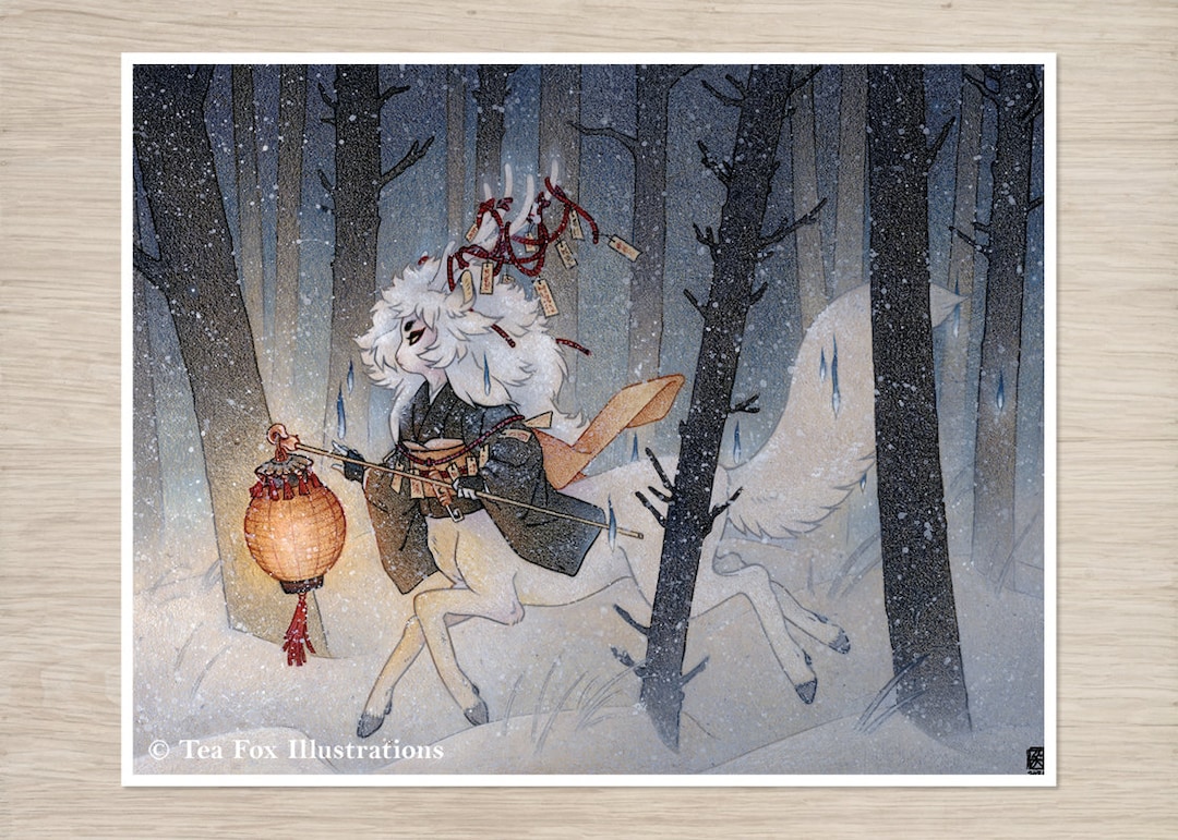 Light in the Dark Kirin Yokai Spirit 11x14 Giclee Print - Etsy