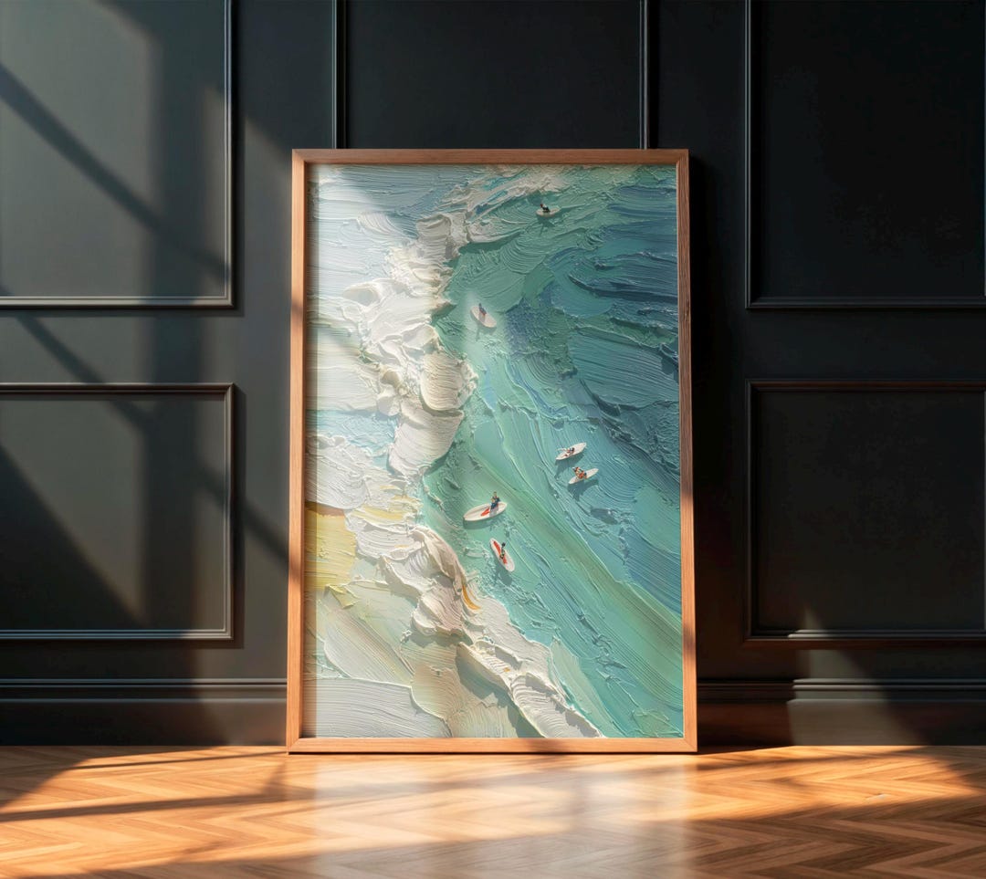 Coastal Surf Art Print: Abstract Ocean View (digital Download) - Etsy