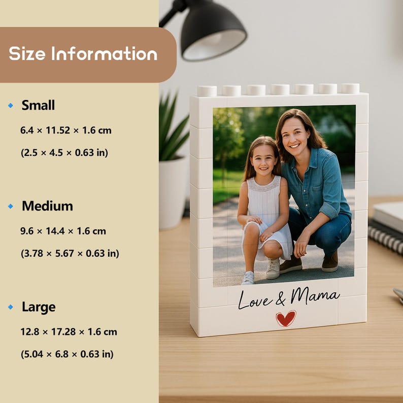 Personalized Photo Building Block, Custom Photo Rectangle Building ...