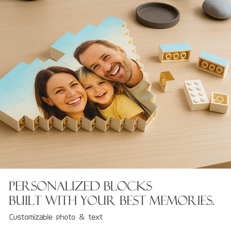 Personalized Photo Building Block, Custom Photo Rectangle Building ...