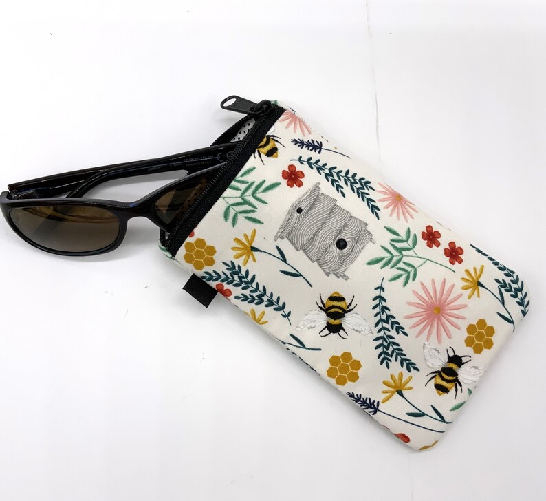 Sunglass Case Padded Eyeglass Pouch Cotton Zipper Eyewear - Etsy