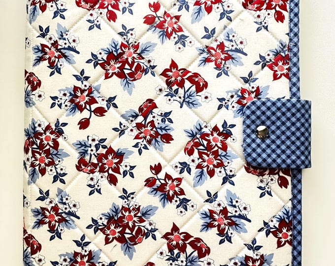 Cross Stitch Project Folder, Floral Fabric Portfolio, Star Spangled ...