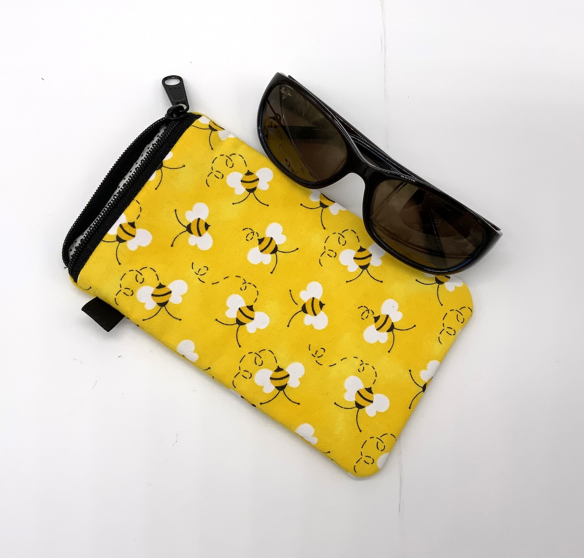 Sunglass Case Padded Eyeglass Pouch Cotton Zipper Eyewear - Etsy
