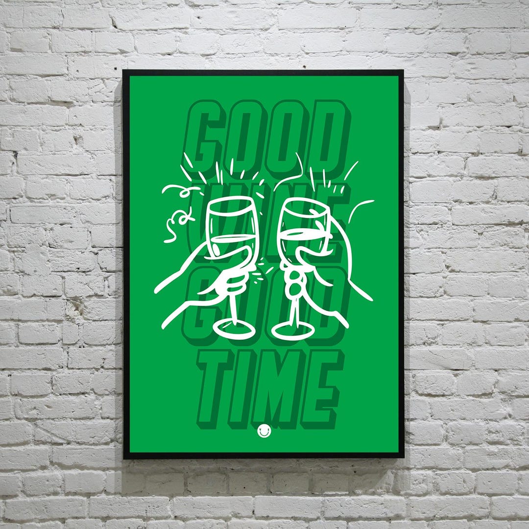 Good Wine Good Time Print | Kitchen Print | Typography Print | Kitchen ...