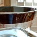 Mid Century Silver Platinum Band Large Glass Bowl Dorothy Thorpe ...