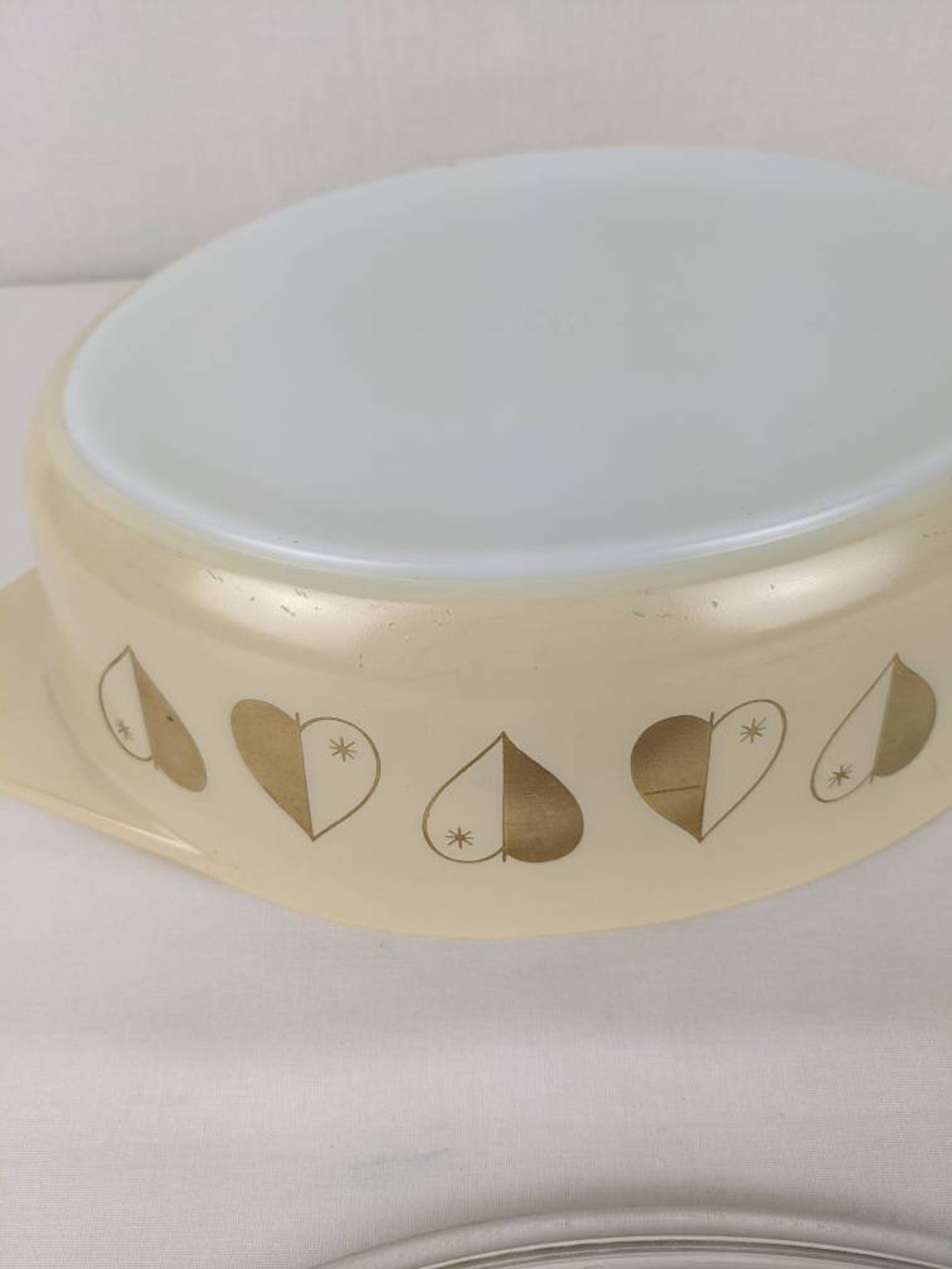 Pyrex Golden Hearts Cinderella Covered Casserole With Warming Cradle - Etsy