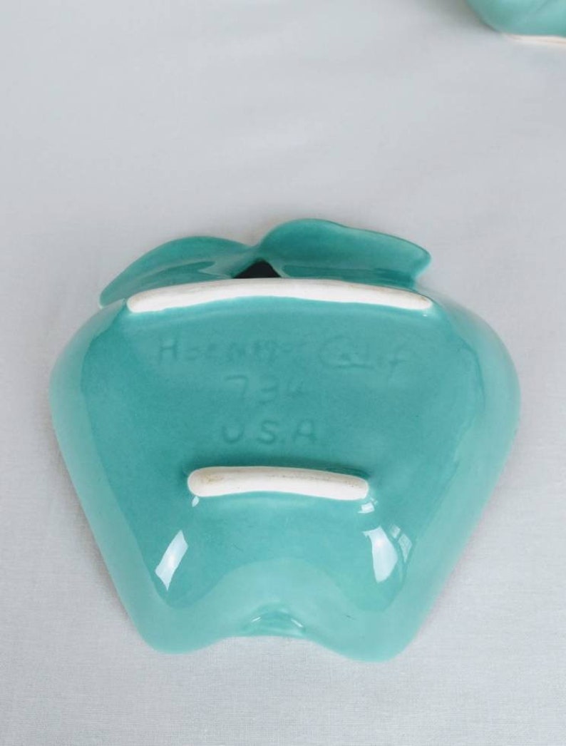 Vintage Turquoise Apple Dish and Covered Bowl Berry Set by - Etsy