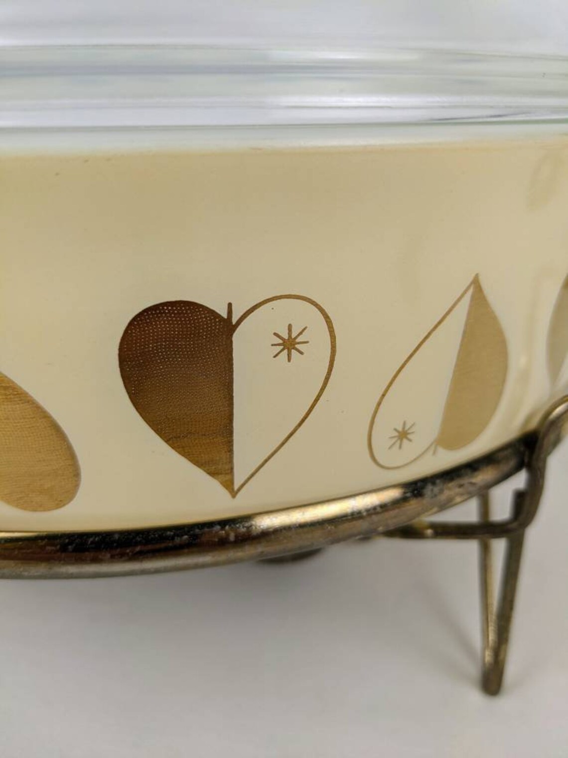 Pyrex Golden Hearts Cinderella Covered Casserole With Warming - Etsy