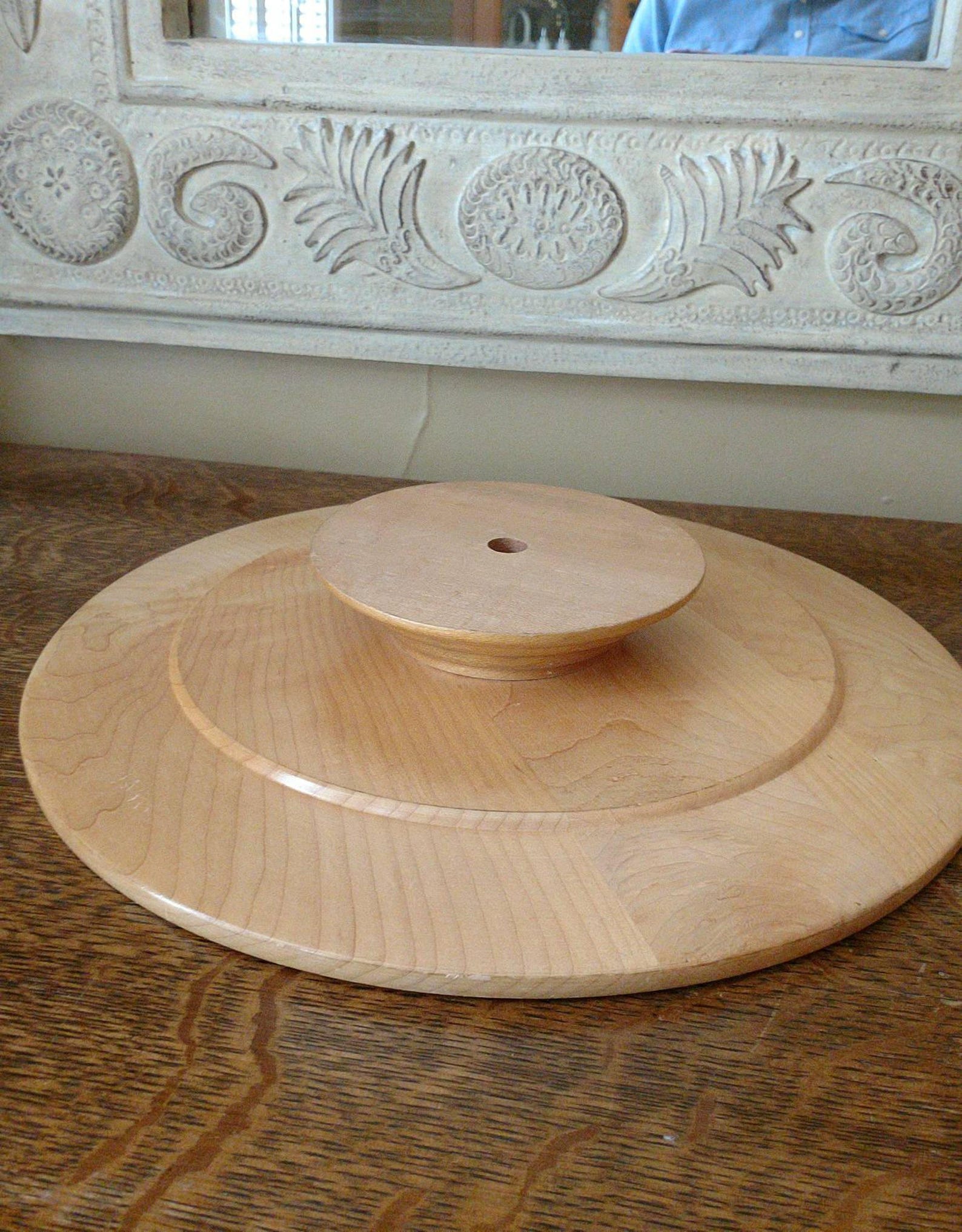 Vintage Hand Painted Wooden Lazy Susan - Etsy