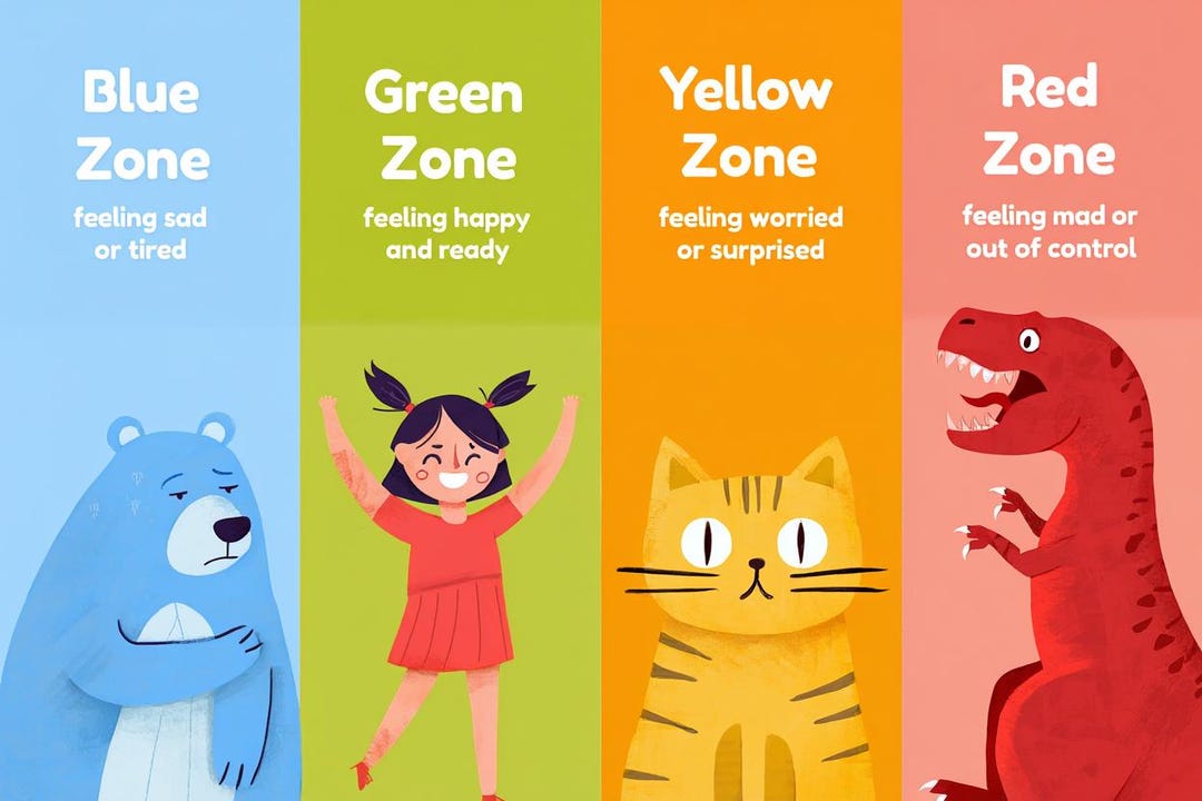 Children’s Zone of Regulation Chart - Etsy