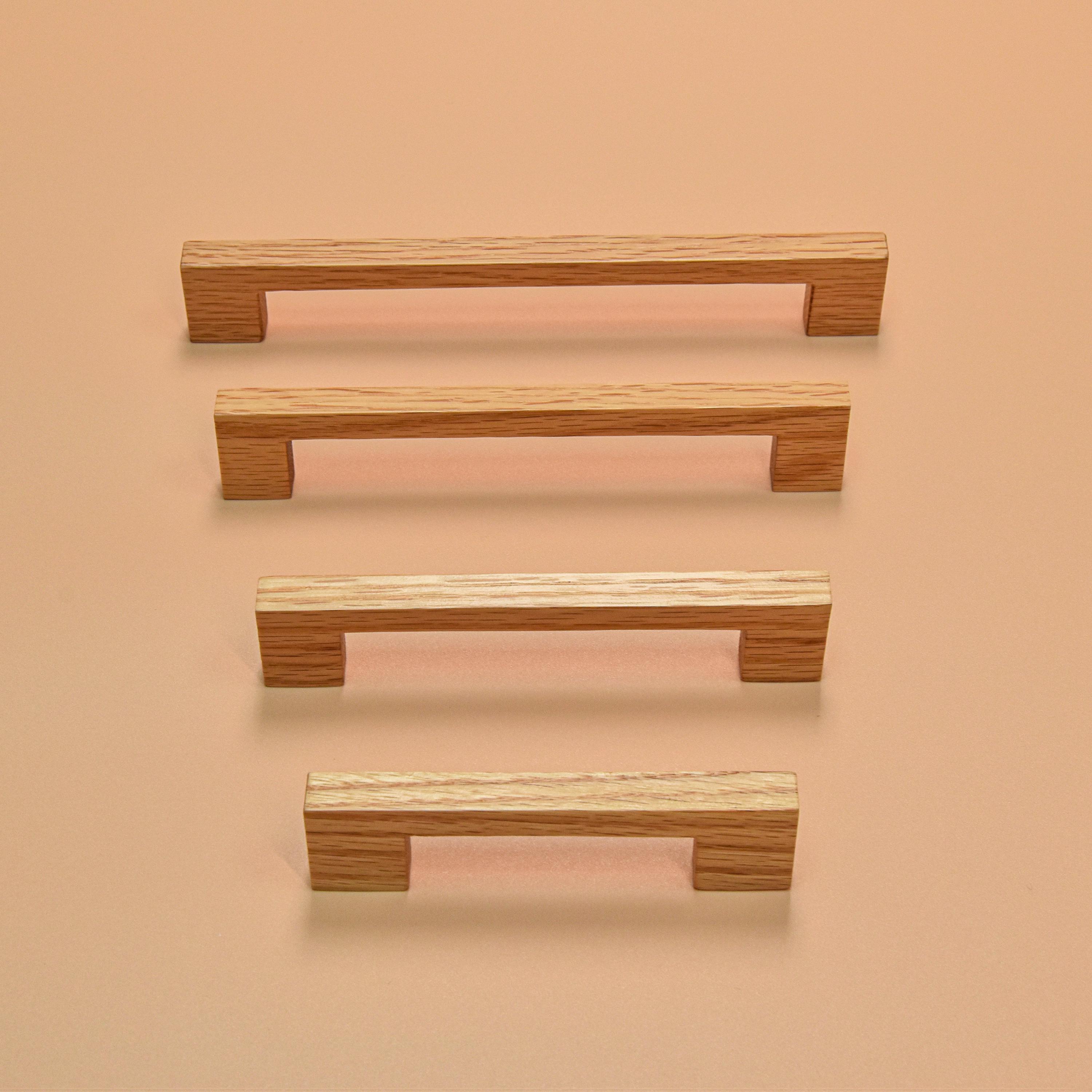 Natural Wood Drawer Pulls - Walnut & Oak Cabinet Handles, Handcrafted ...
