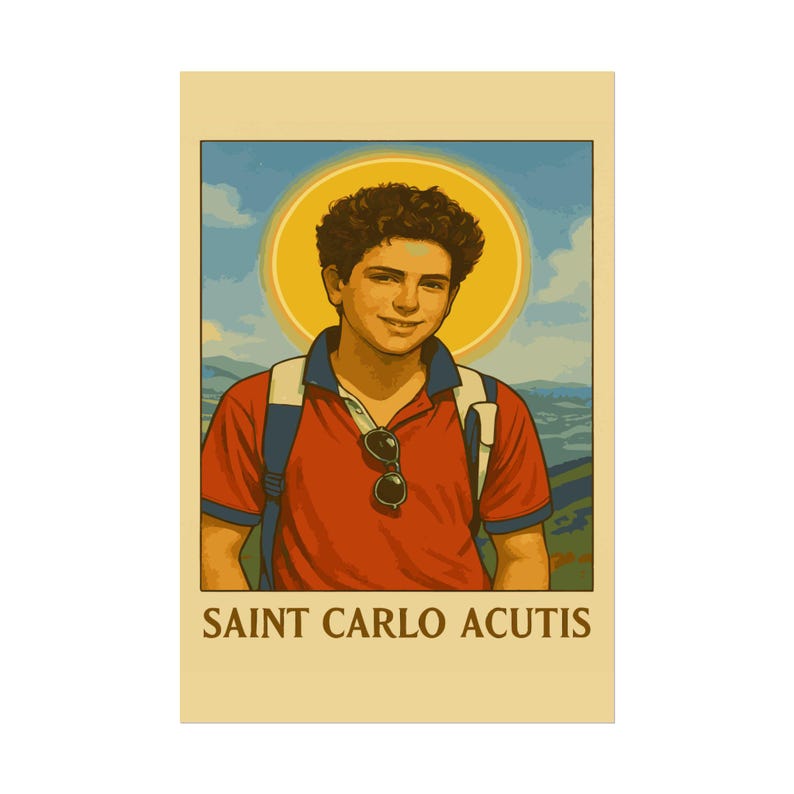 Saint Carlo Acutis Rolled Poster - the Saint in Blue Jeans, the First ...
