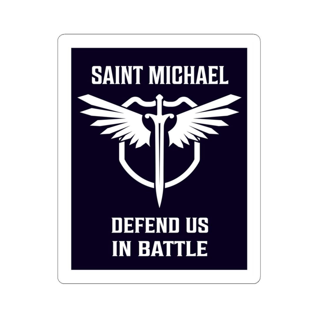 Saint Michael Defend Us in Battle Sticker Decal, Spiritual Art, Faith ...