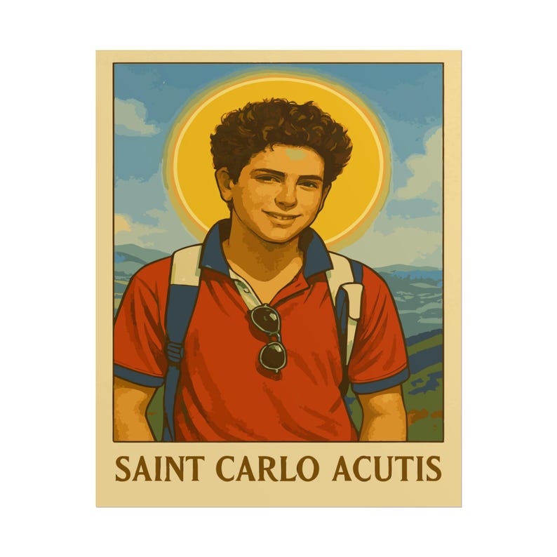 Saint Carlo Acutis Rolled Poster - the Saint in Blue Jeans, the First ...