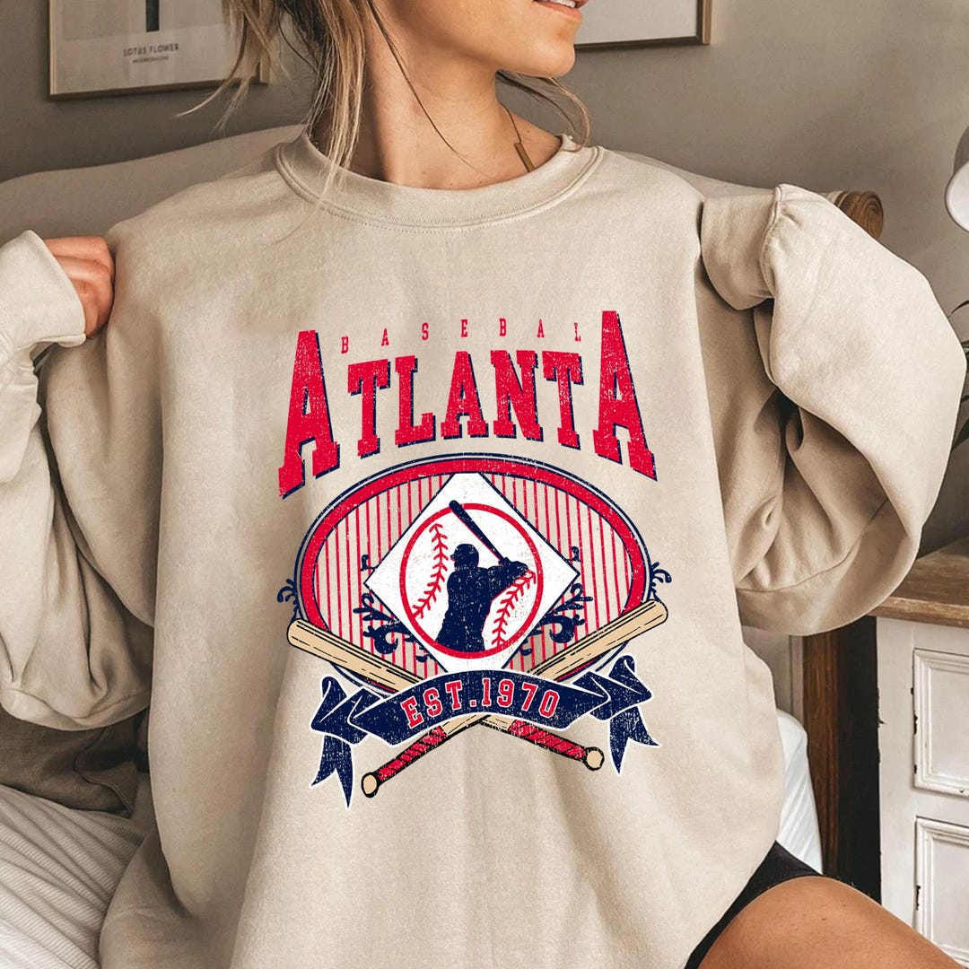 Atlanta Baseball Vintage T-shirt, Retro Game Day Sweatshirt, Classic ...