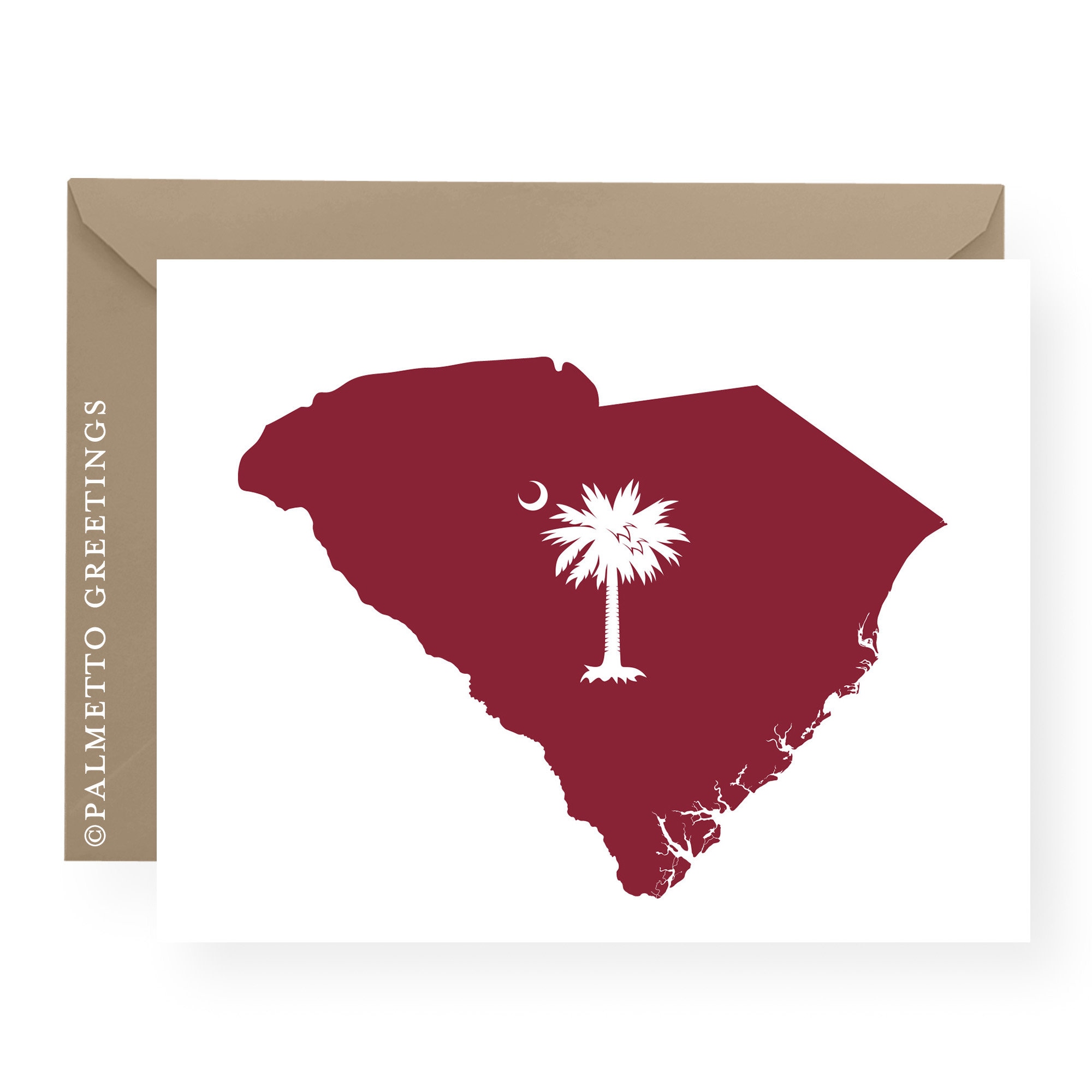 PRINTED Set of 10 Folded South Carolina State With Palmetto Tree and ...