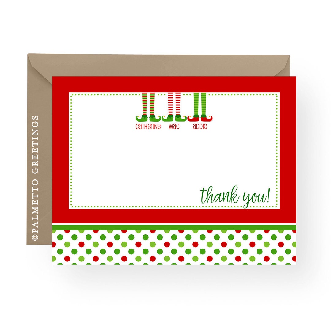 PRINTABLE - Holiday Elf Family / Children / Stationery / Thank You ...