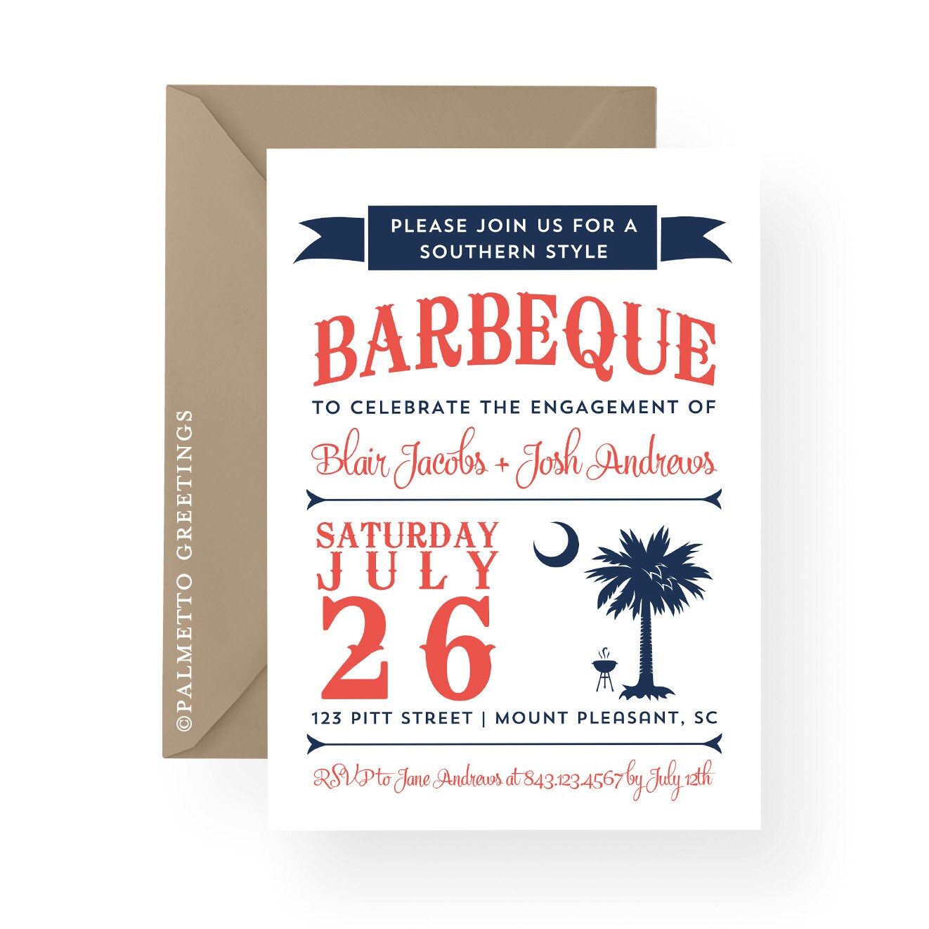 Southern Barbeque Invitations