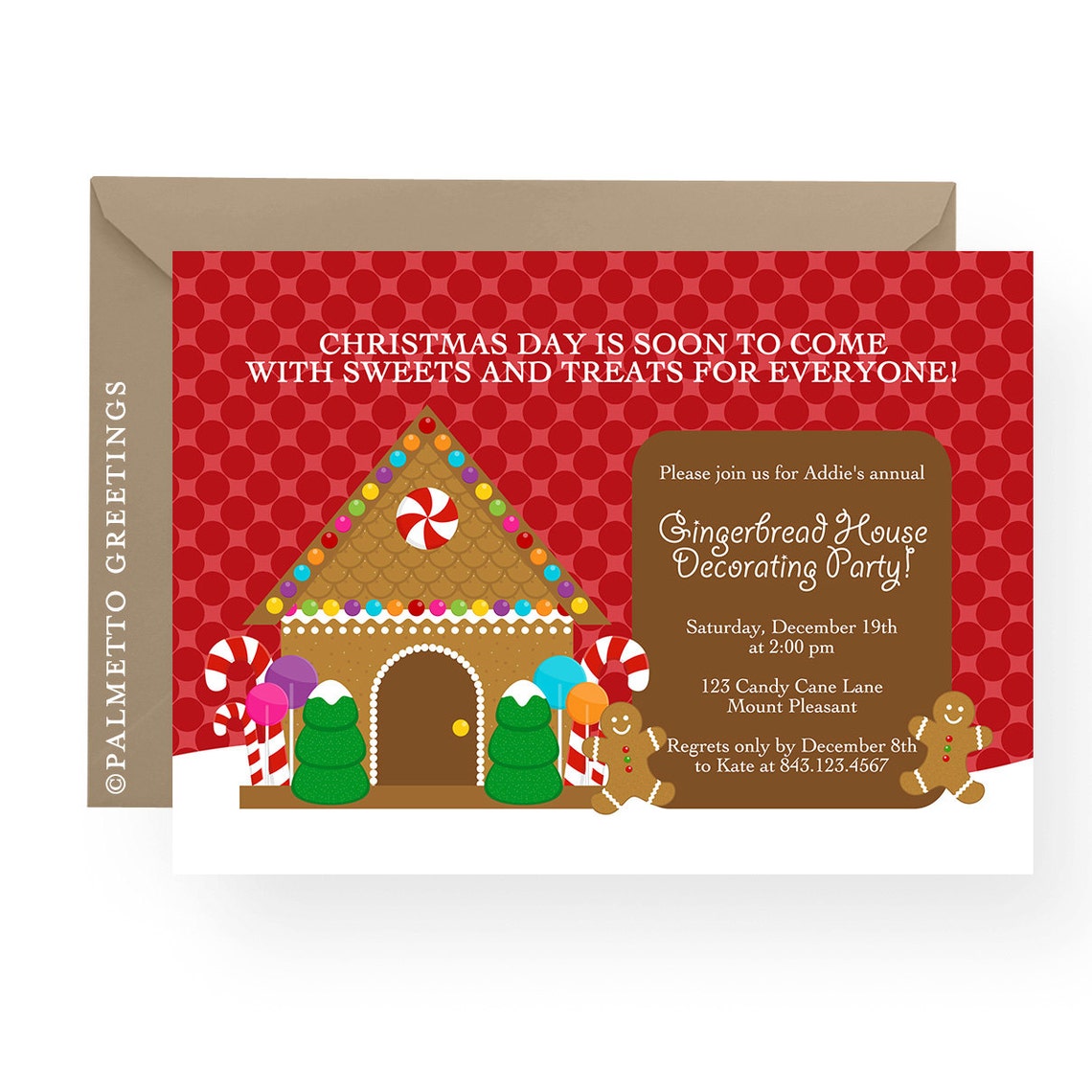 PRINTABLE - Gingerbread Party Invitation, Gingerbread House Party ...