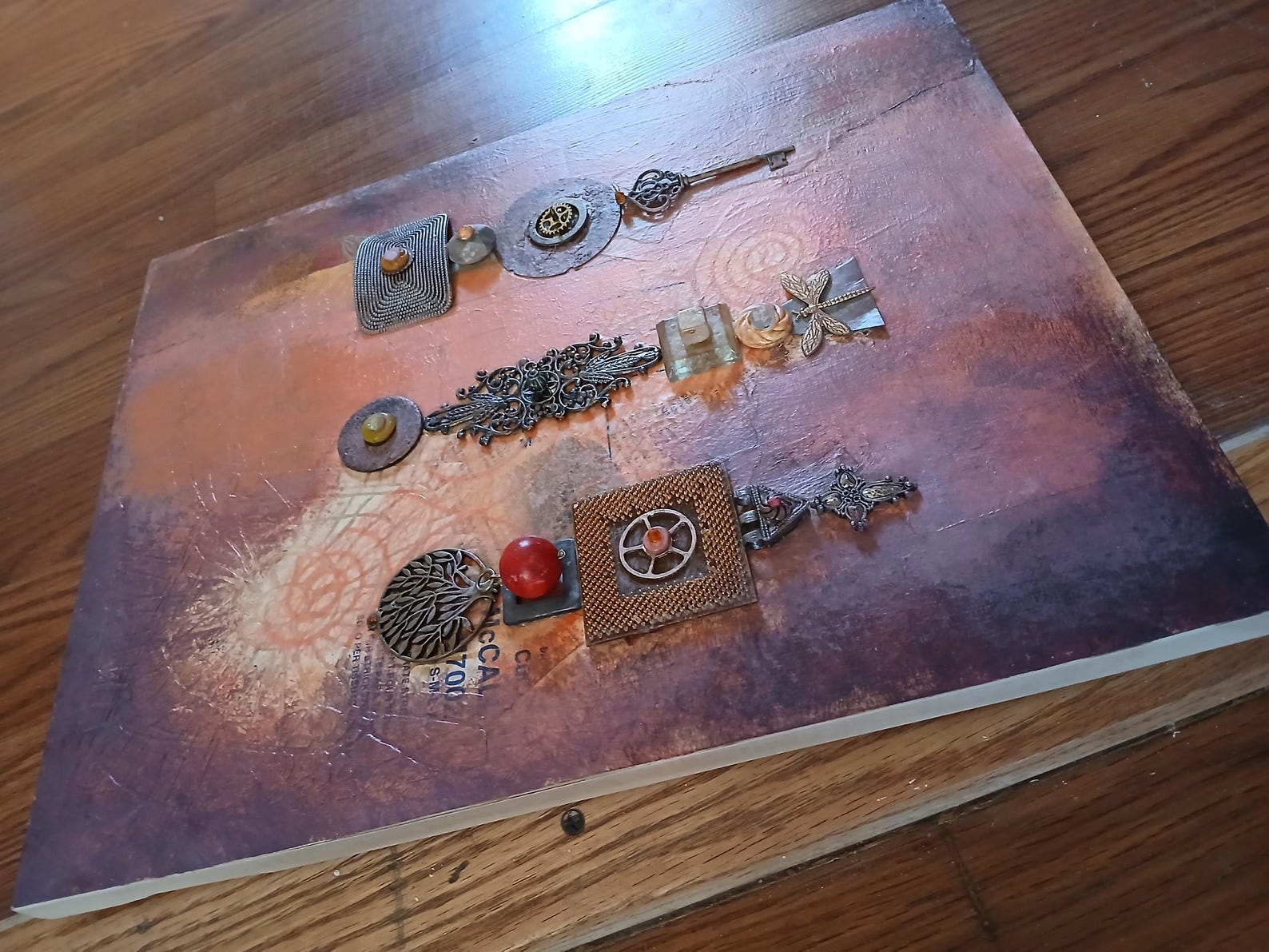 Assemblage/found Objects in Purple Mixed Media - Etsy