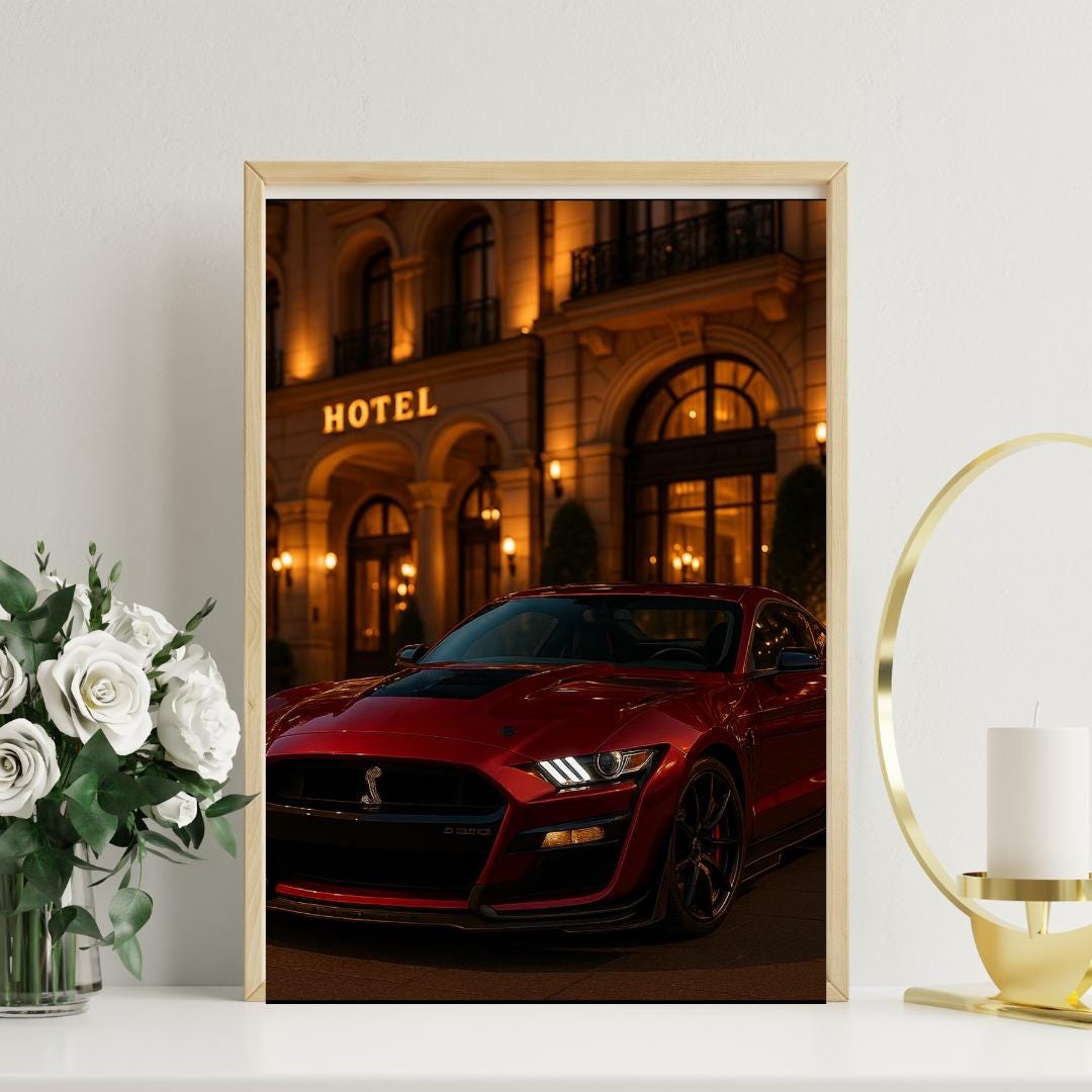 Luxury Car Poster Printable – Mustang Wall Art – Modern Home Decor ...