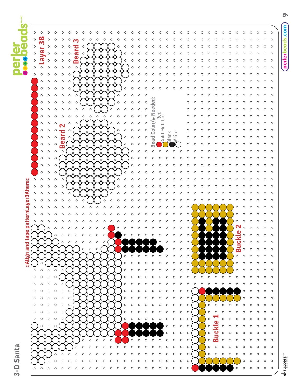 3D Santa Perler Bead Kit – Handmade Christmas Decoration - Etsy