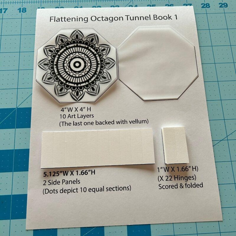 Light-up Octagon Tunnel Book Template: DIY Paper Craft Project (digital ...
