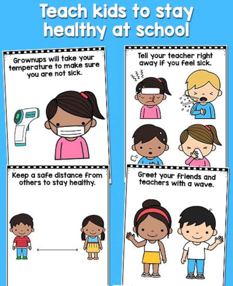 Preschool Health & Hygiene Posters: Handwashing, Coughing (printable ...