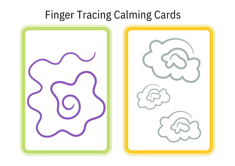Finger Tracing Calming Cards: Sensory Tool for Kids (digital Download ...