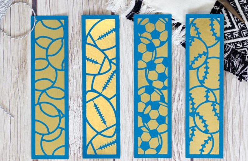 Die Cut Sports Bookmarks | Printable Father’s Day Gift for Book Lovers ...
