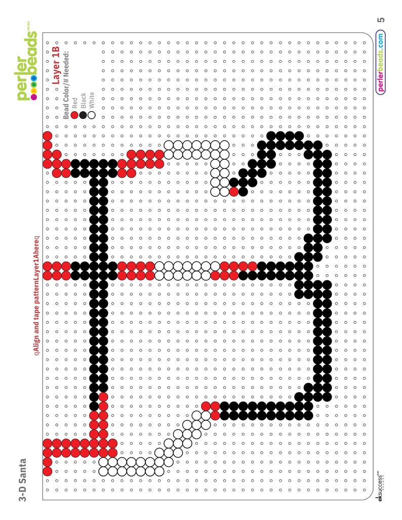 3D Santa Perler Bead Kit – Handmade Christmas Decoration - Etsy