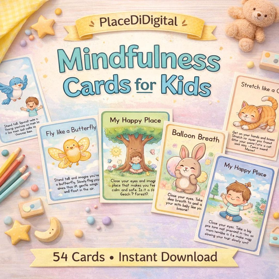 Printable Mindfulness Activity Cards for Kids | Calm Down Corner | SEL ...