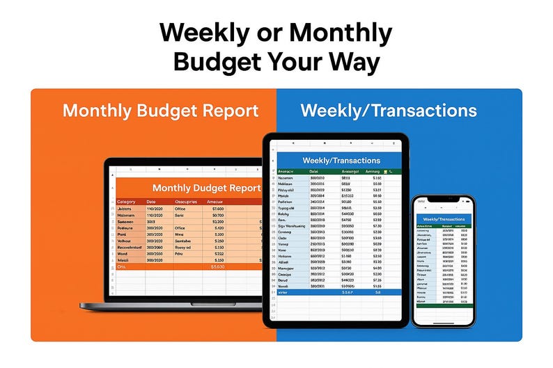 Money Manager Spreadsheet for Excel and Google Sheets | Budget Planner ...