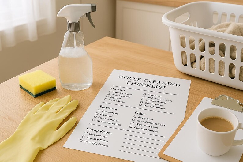 Printable House Cleaning Schedule: Weekly, Monthly, Yearly Chore Chart ...