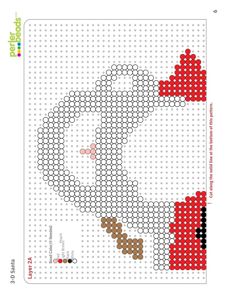 3D Santa Perler Bead Kit – Handmade Christmas Decoration - Etsy