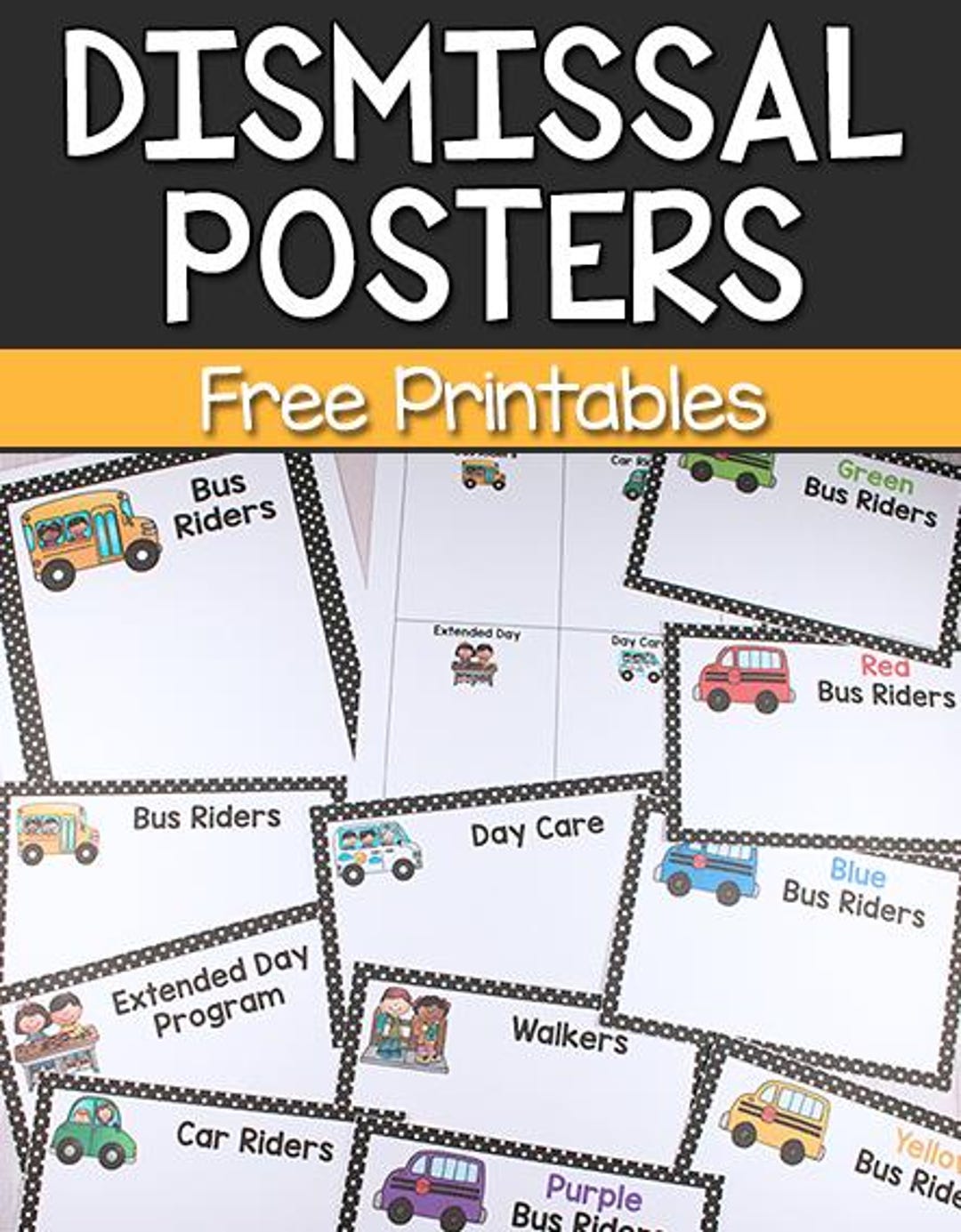 Dismissal Transportation Posters for Classroom Organization | Back to ...