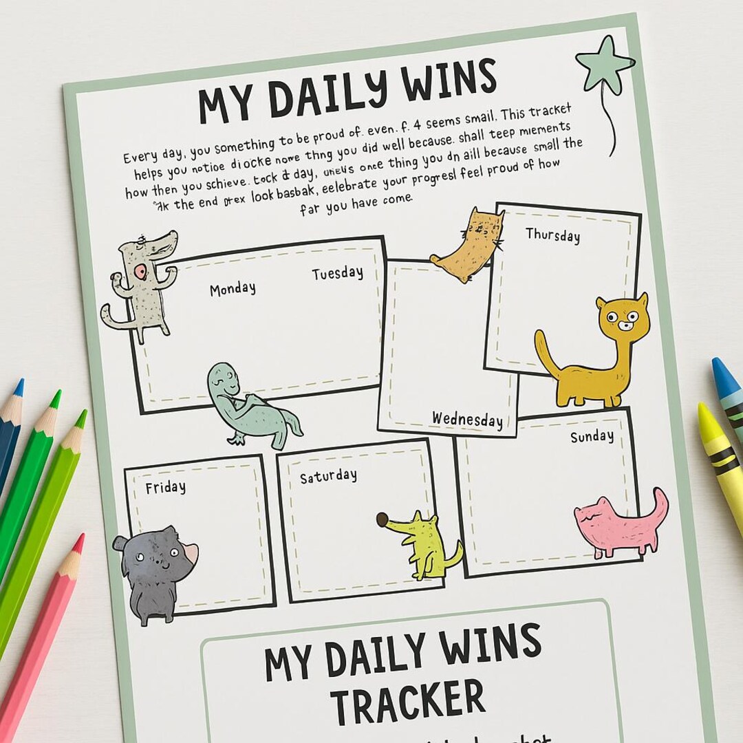 Daily Wins Tracker – Printable Journal for Kids & Teens (digital ...