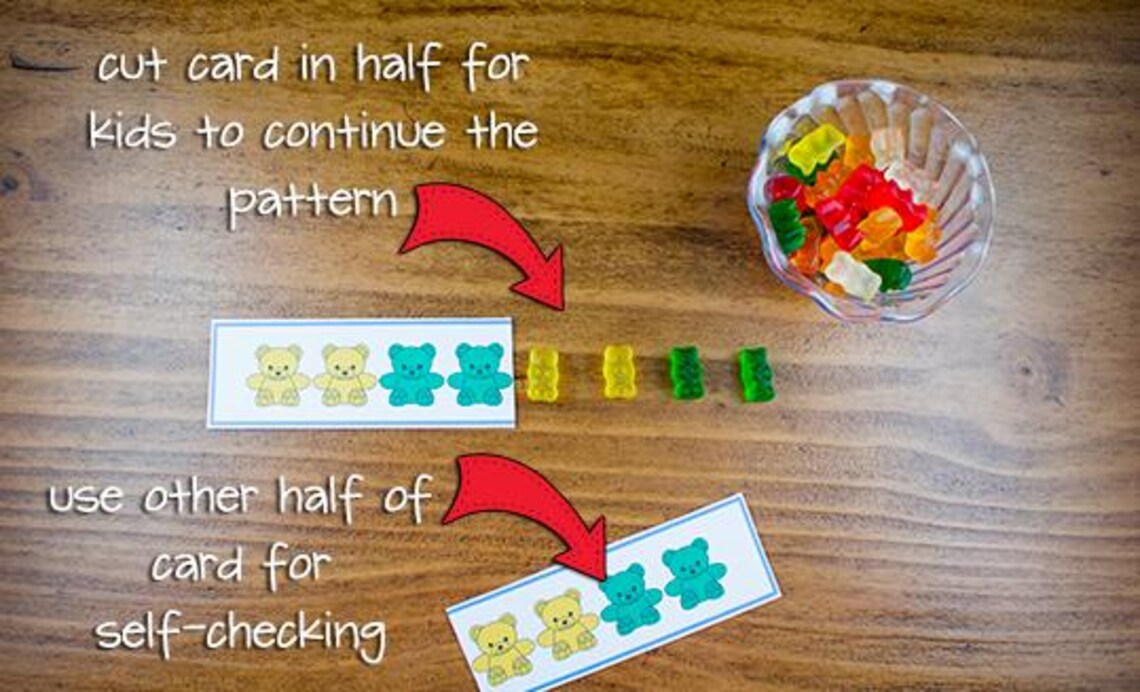 Gummy Bear Math Printables: Sorting, Counting, Patterns (pre-k ...
