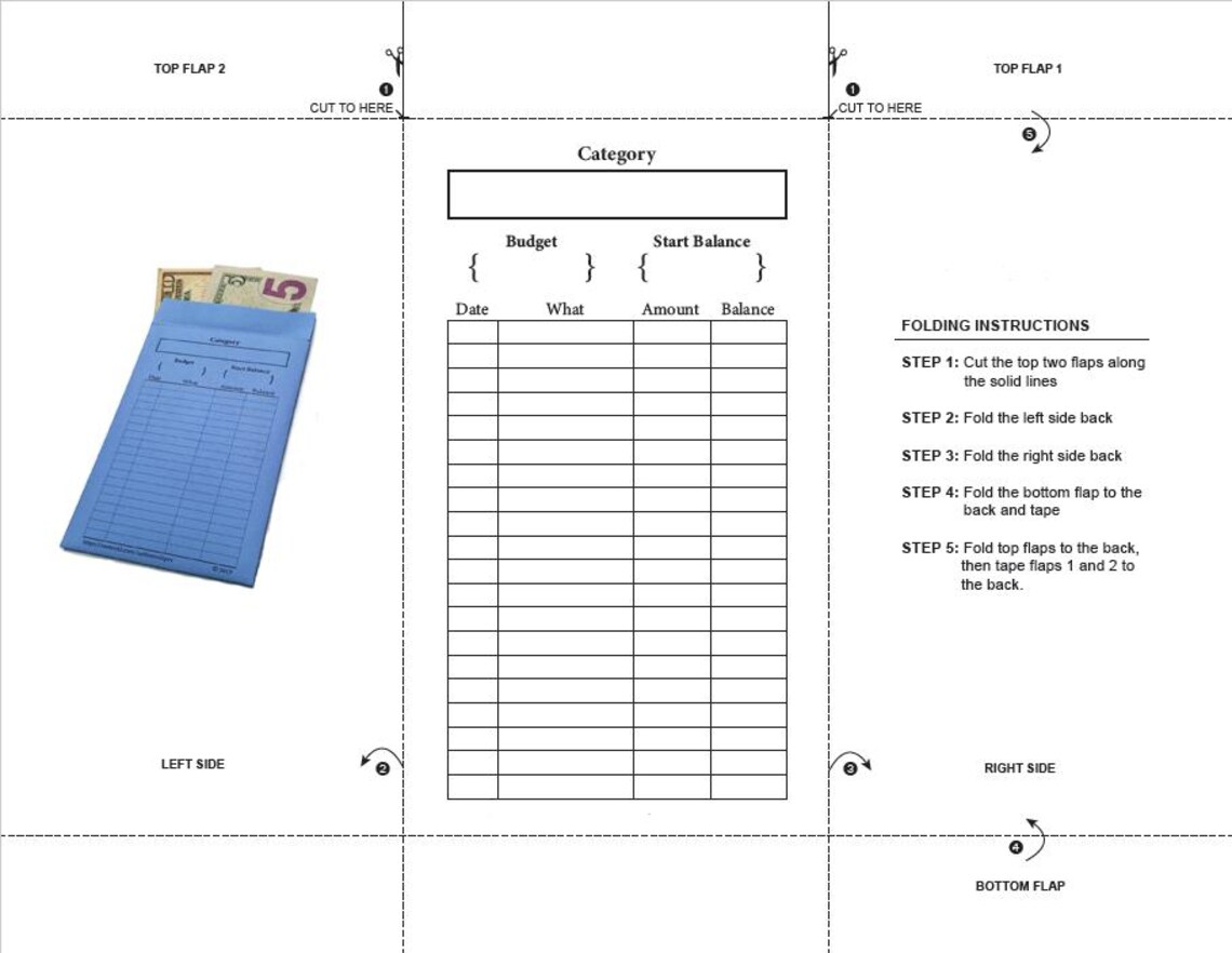 Printable Cash Envelope Budget System: Money Tracker Templates (PDF ...