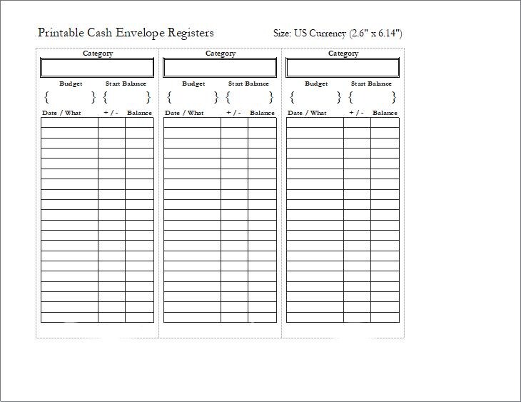 Printable Cash Envelope Budget System: Money Tracker Templates (PDF ...