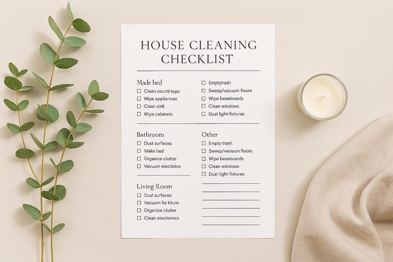 Printable House Cleaning Schedule: Weekly, Monthly, Yearly Chore Chart ...