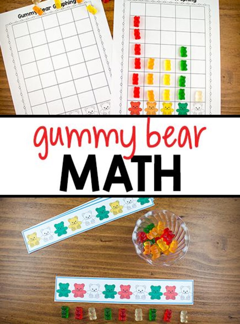 Gummy Bear Math Printables: Sorting, Counting, Patterns (pre-k ...