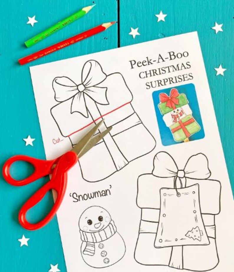 Printable Christmas Elf, Snowman, Reindeer Puppets Craft (PDF) - Etsy
