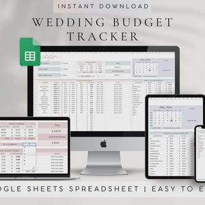 Wedding Budget Spreadsheet: Excel & Google Sheets Planner (PDF ...